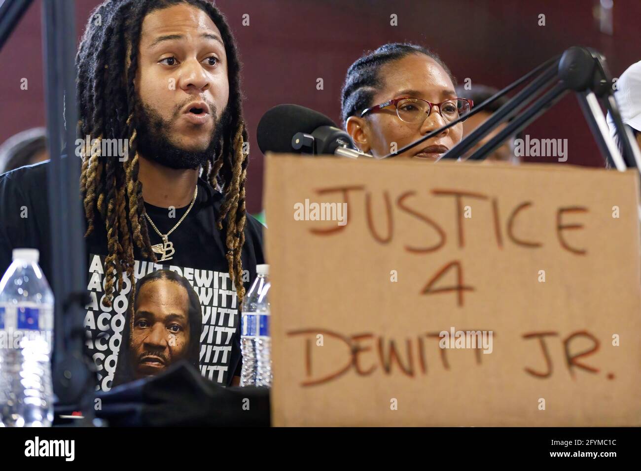 DeWitt McDonald III, the son of DeWitt McDonald Jr., addresses the ...
