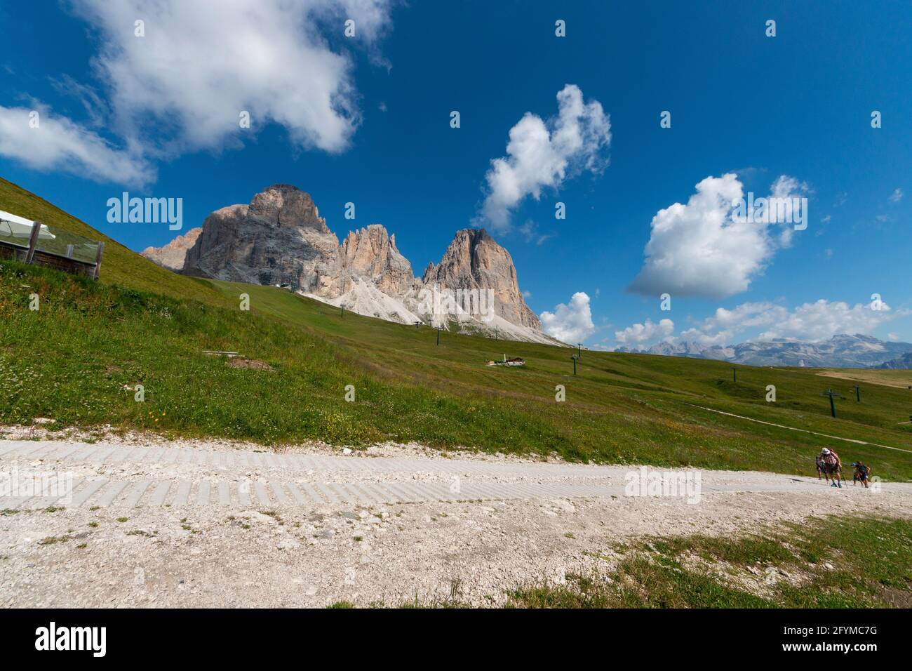 Views of the Dolomites at the Sella Pass in Val Gardena, Trentino Alto ...
