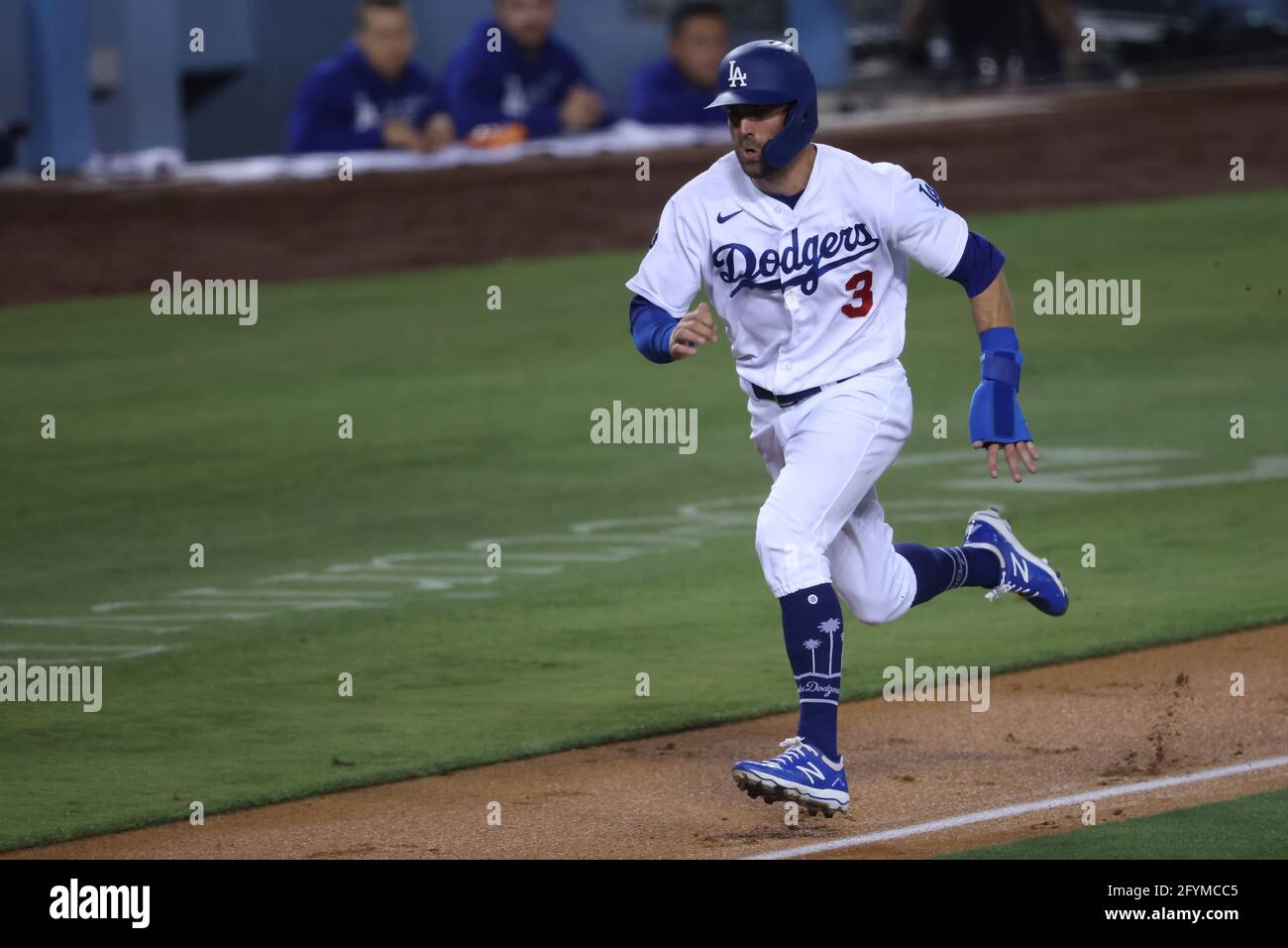 May 28, 2021: Los Angeles Dodgers left fielder Chris Taylor (3) races ...