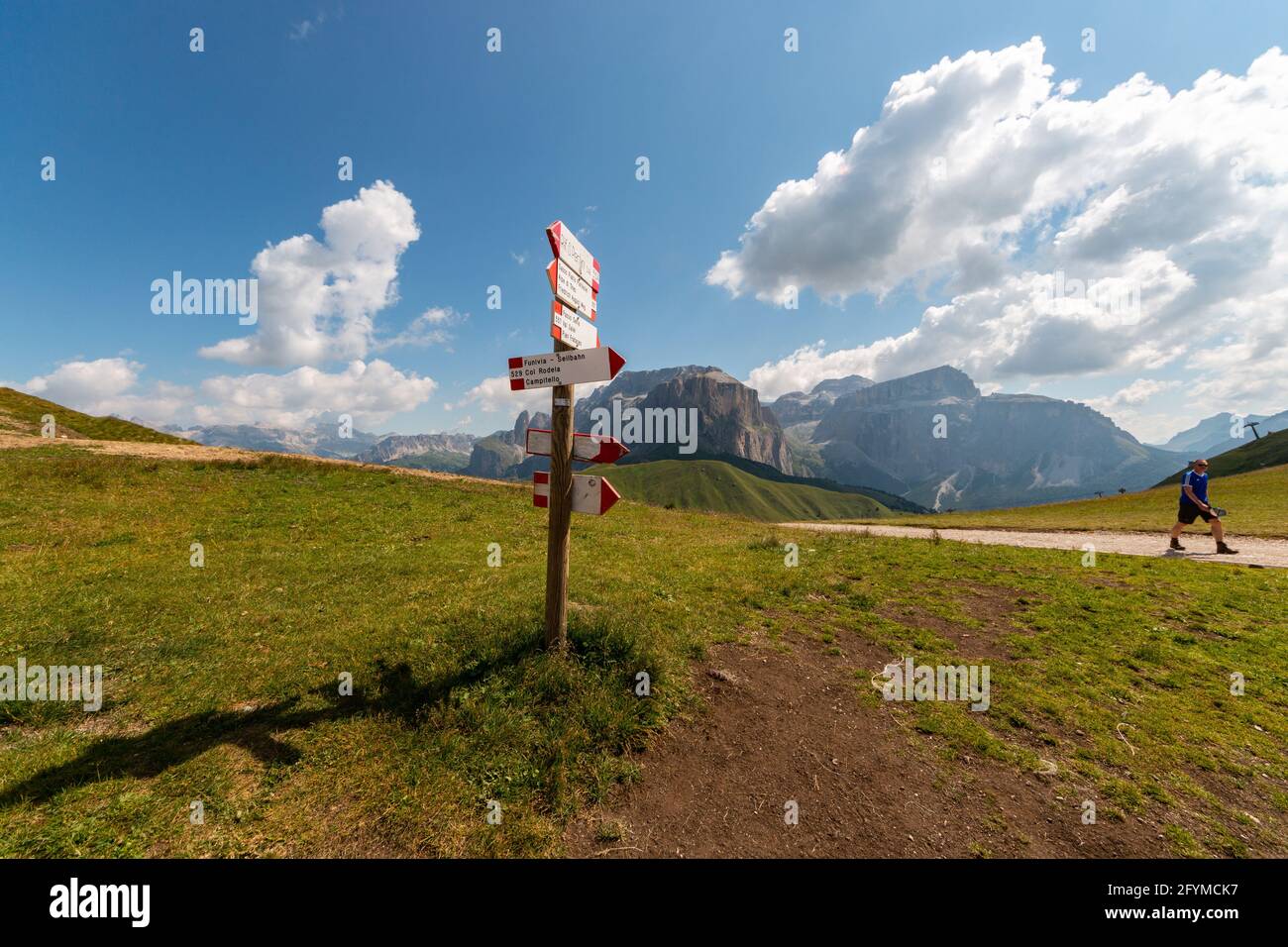 Views of the Dolomites at the Sella Pass in Val Gardena, Trentino Alto ...