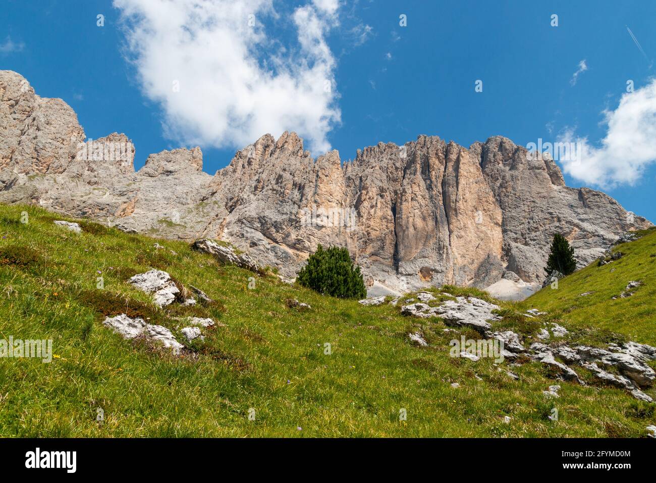 Views of the Dolomites at the Sella Pass in Val Gardena, Trentino Alto ...