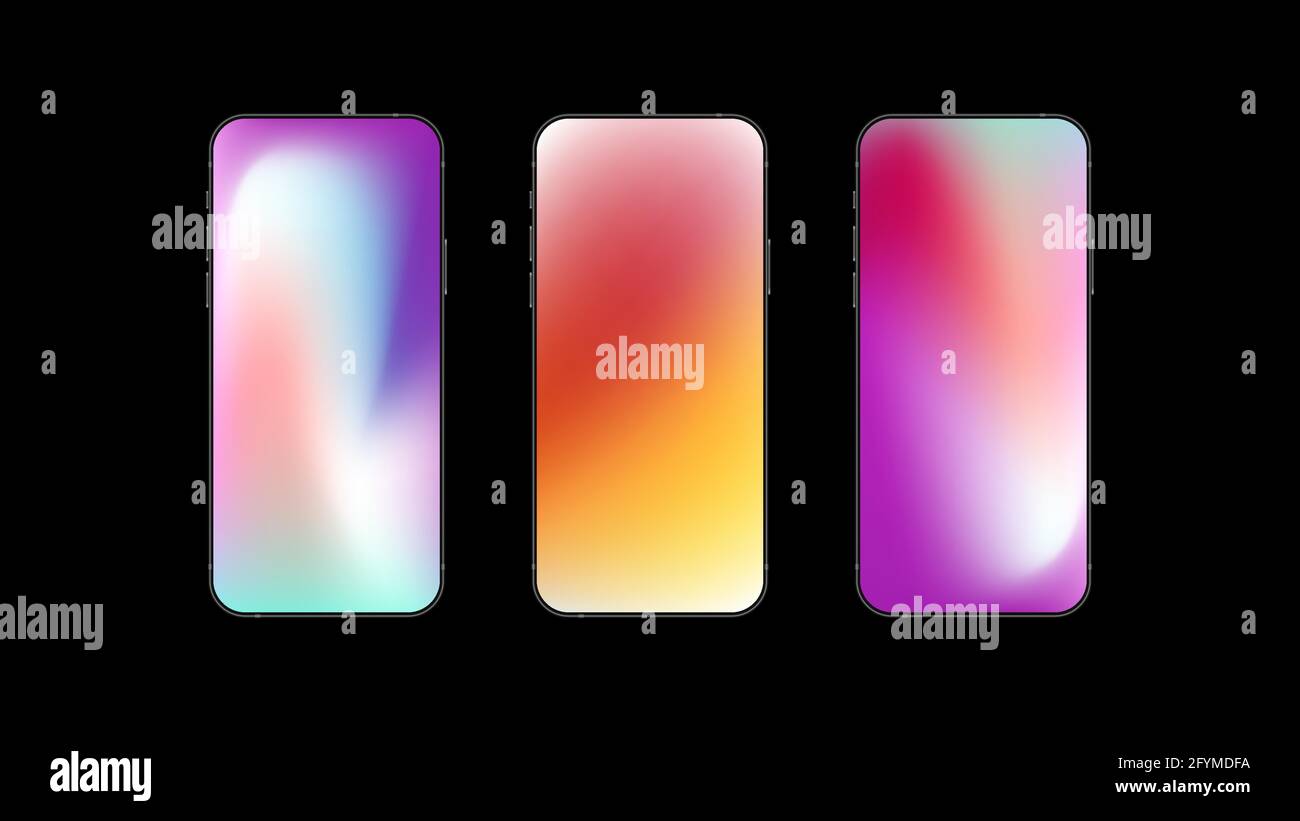 Gradient mobile wallpapers Stock Vector Images - Alamy