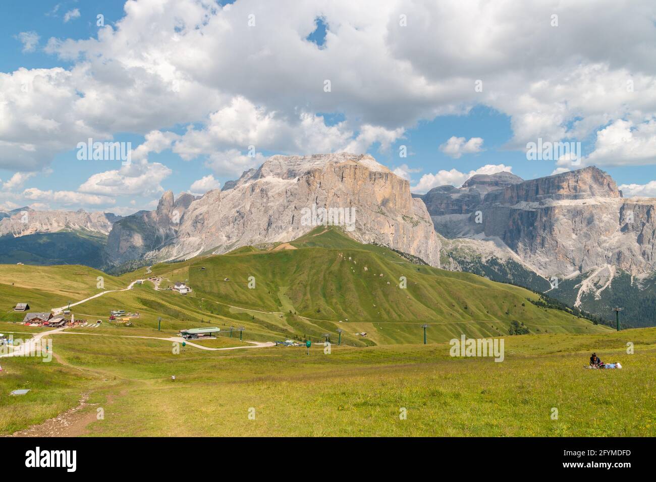 Views of the Dolomites at the Sella Pass in Val Gardena, Trentino Alto ...