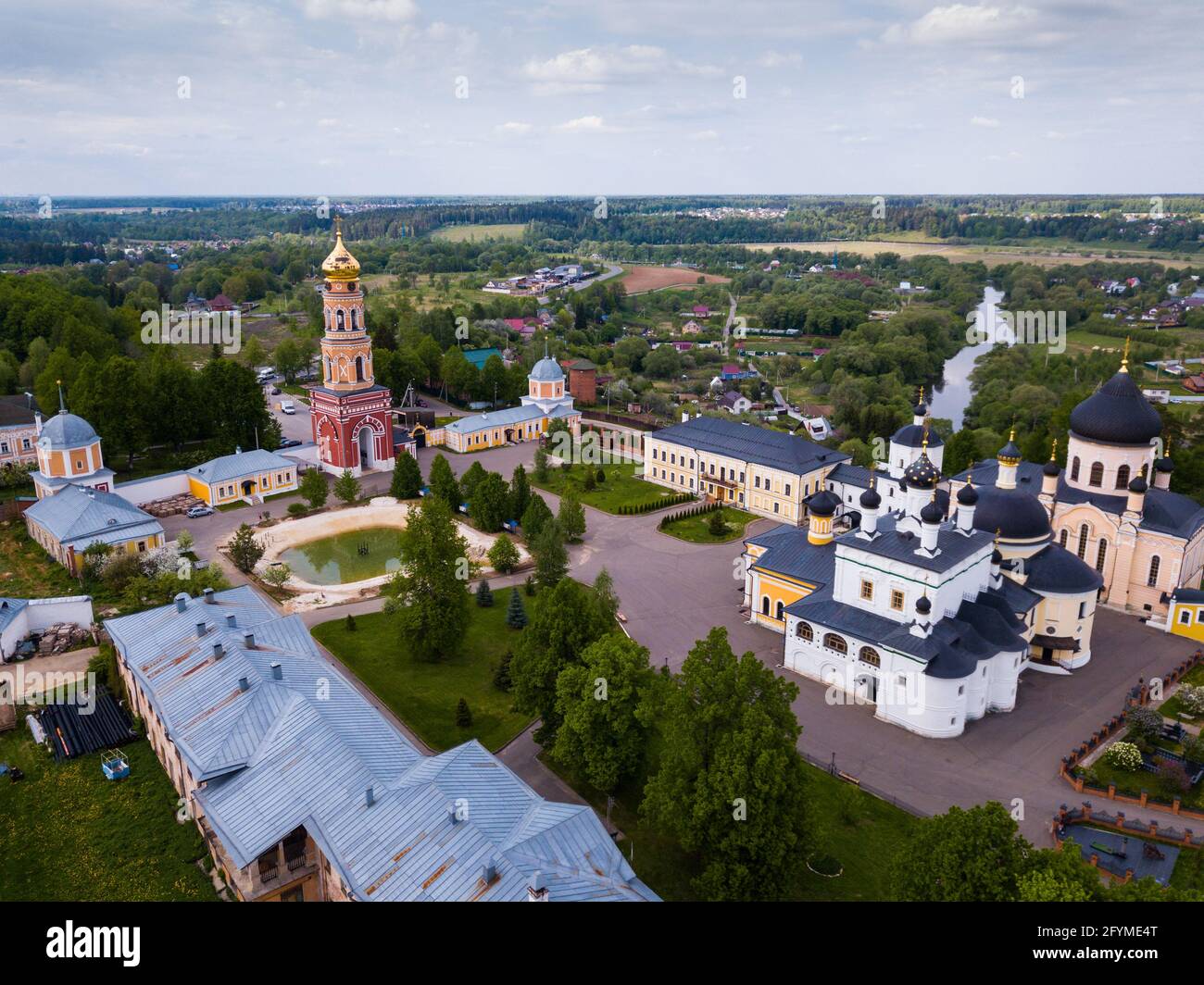 Scenic aerial view of Ascension David hermitage - Orthodox male ...