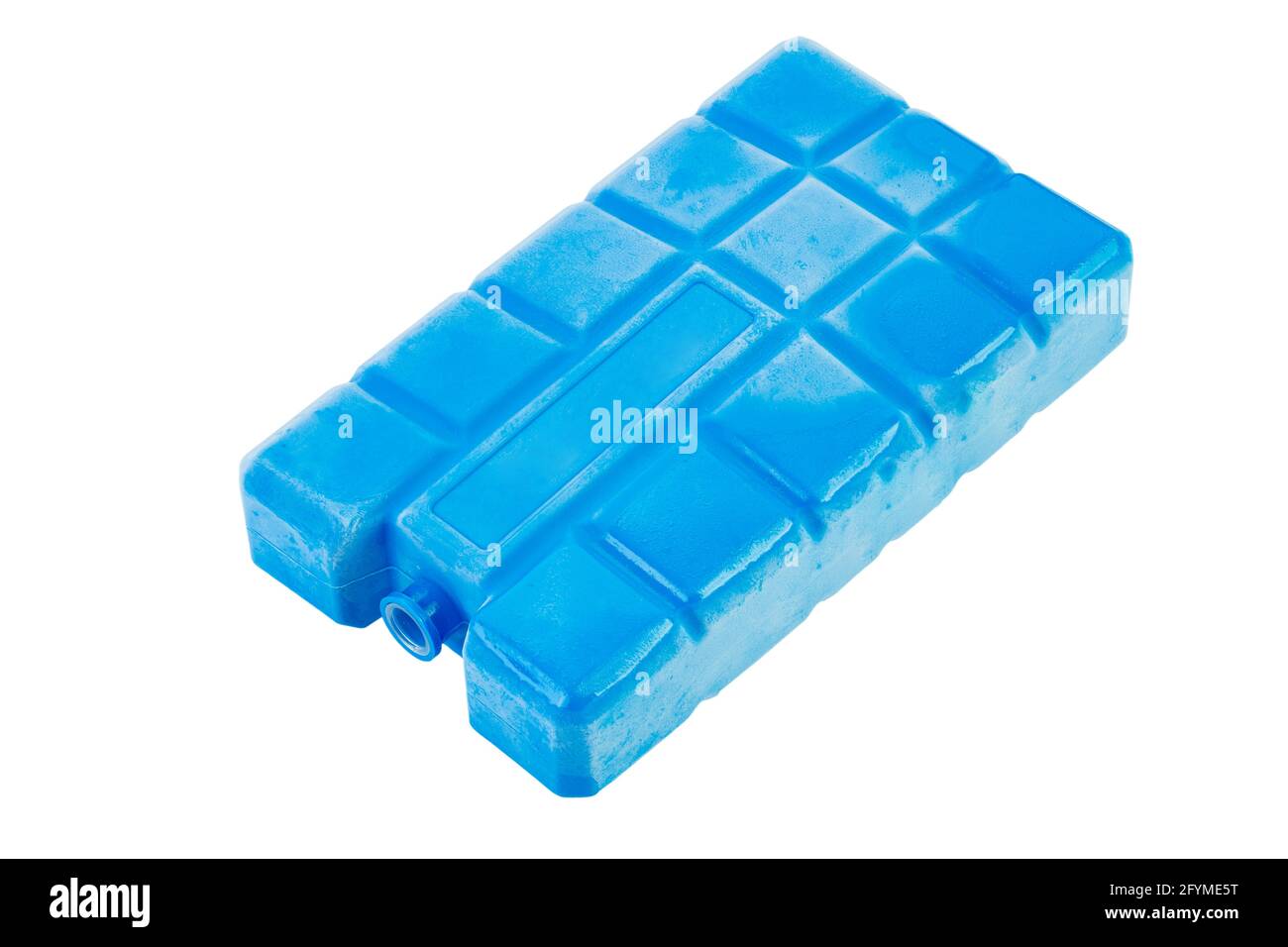 Blue for cold accumulator thermal bags close-up isolated on white ...