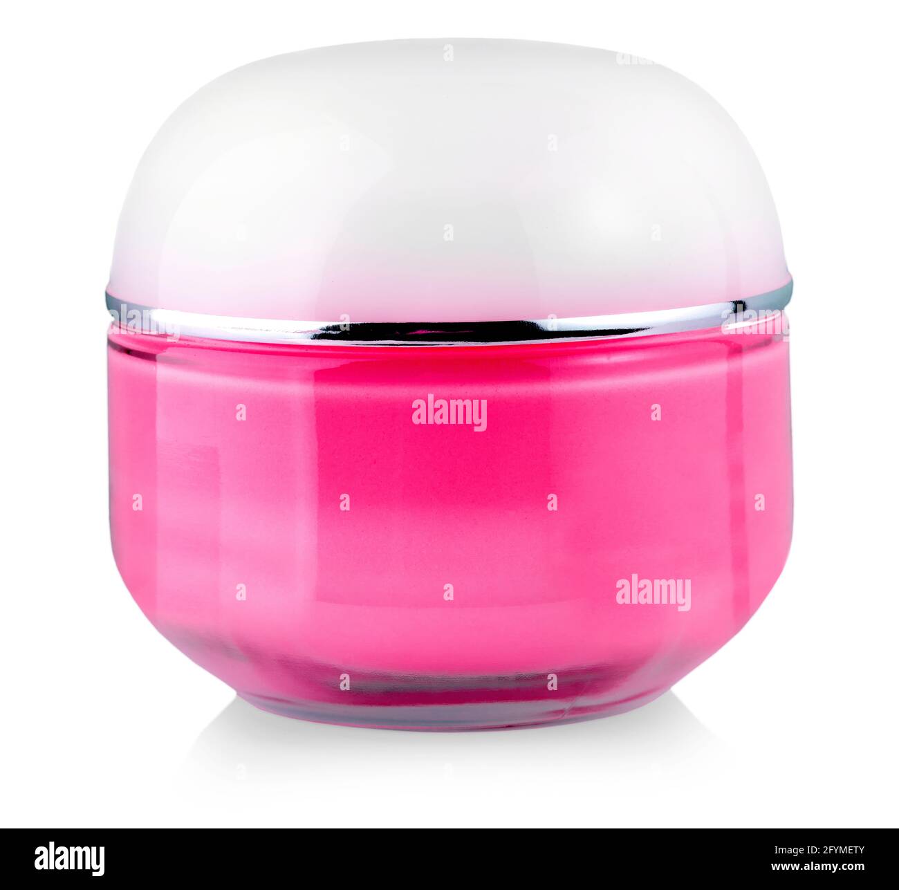 The Tonal cream in glass jar on white background closeup Stock Photo ...