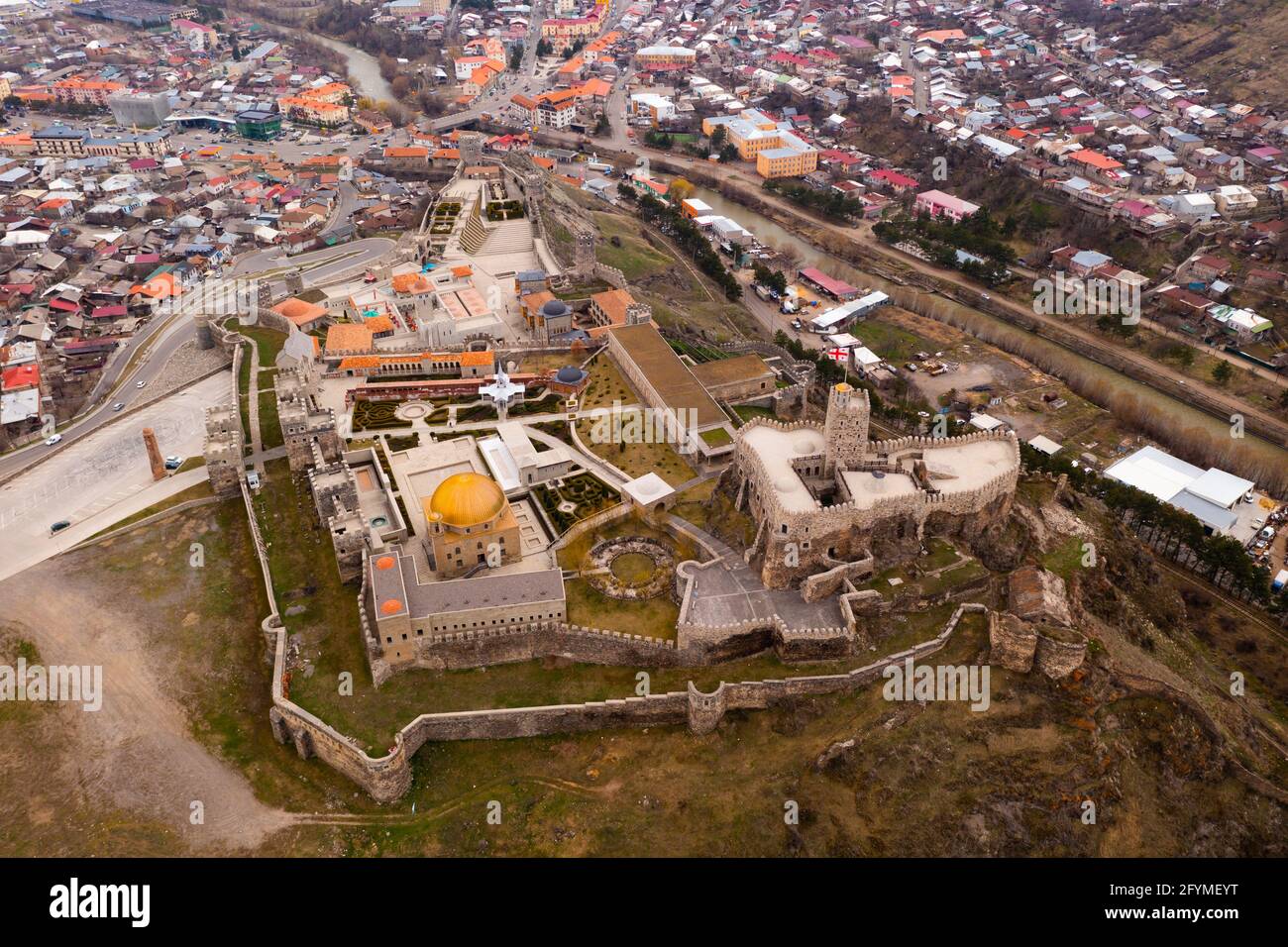 Aerial view on medieval castle Rabat. Georgia Stock Photo - Alamy
