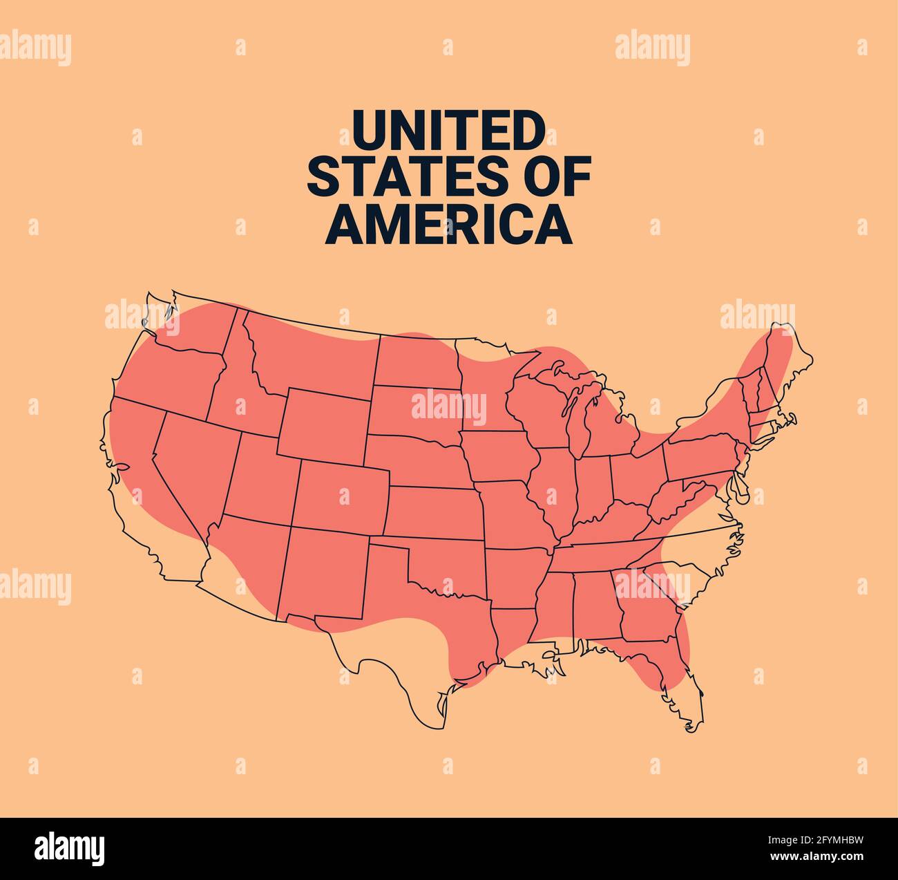 design of usa map Stock Vector Image & Art - Alamy