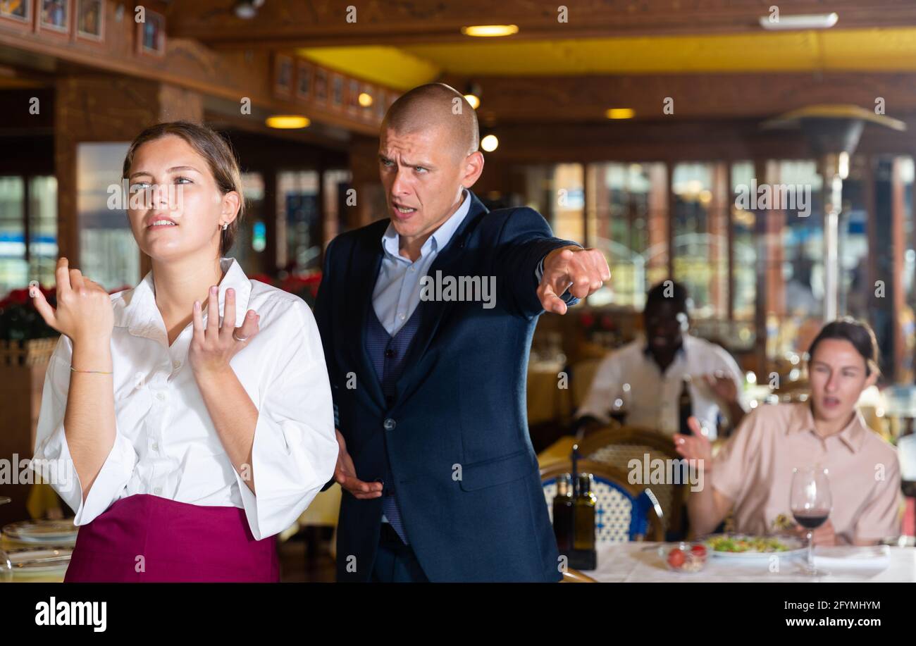 Upset person waitress hi-res stock photography and images - Alamy