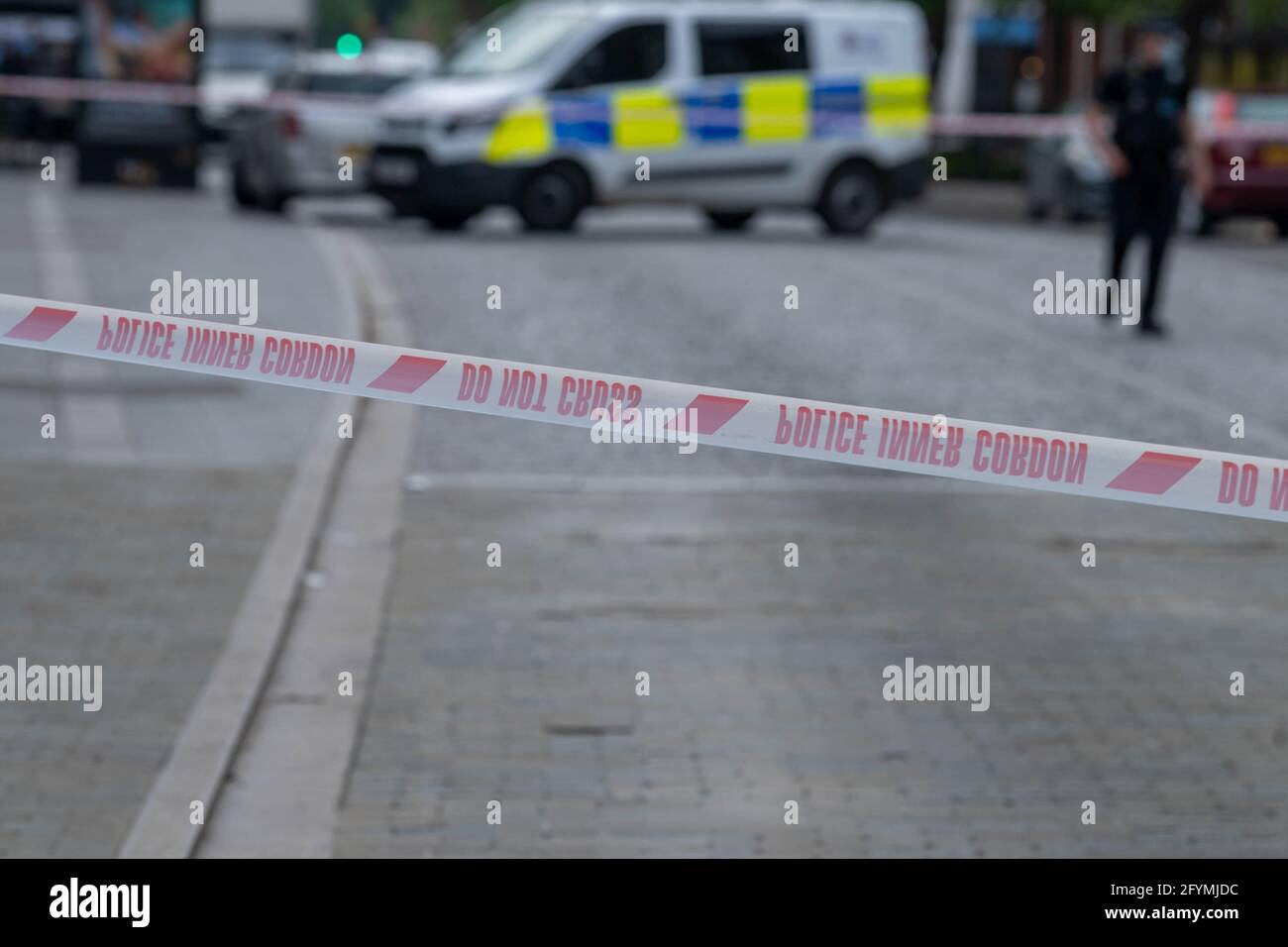 Crime scene night tape hi-res stock photography and images - Alamy