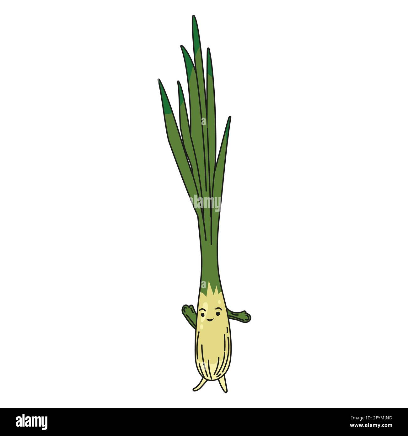 Leek vegetable cartoon illustration hi-res stock photography and images ...