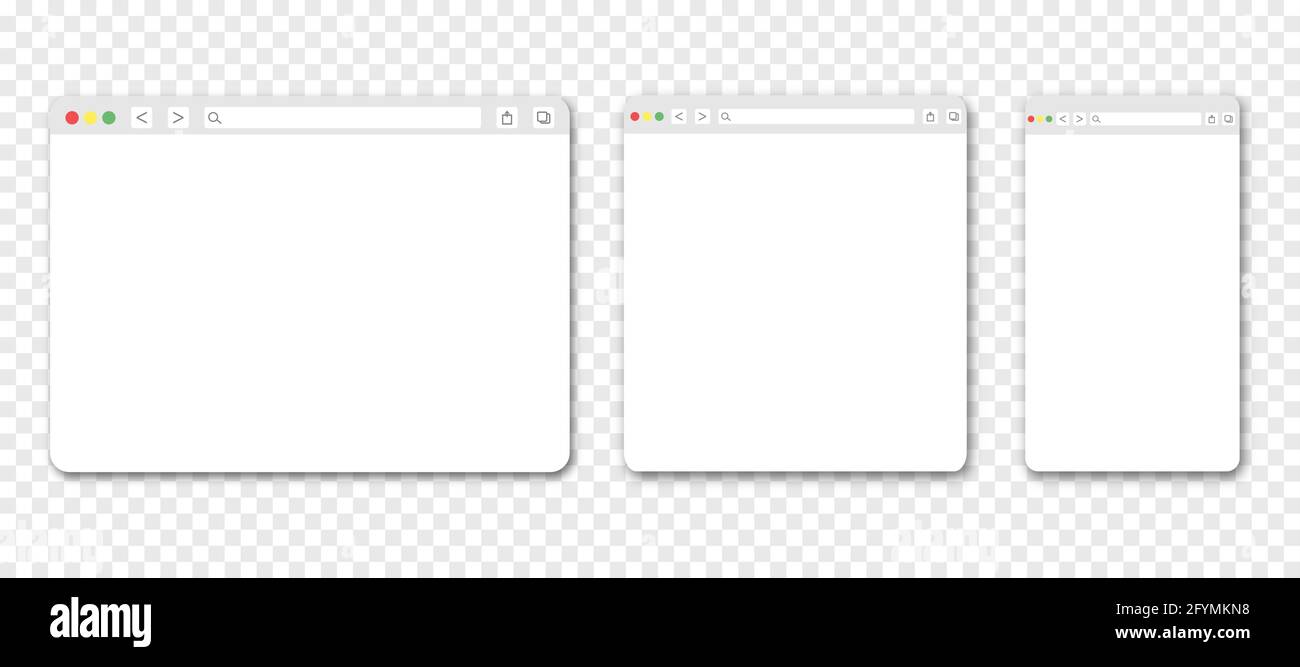 Set of web browser windows. Blank template. Website template design ... Set of web browser windows. Blank template. Website template design ...