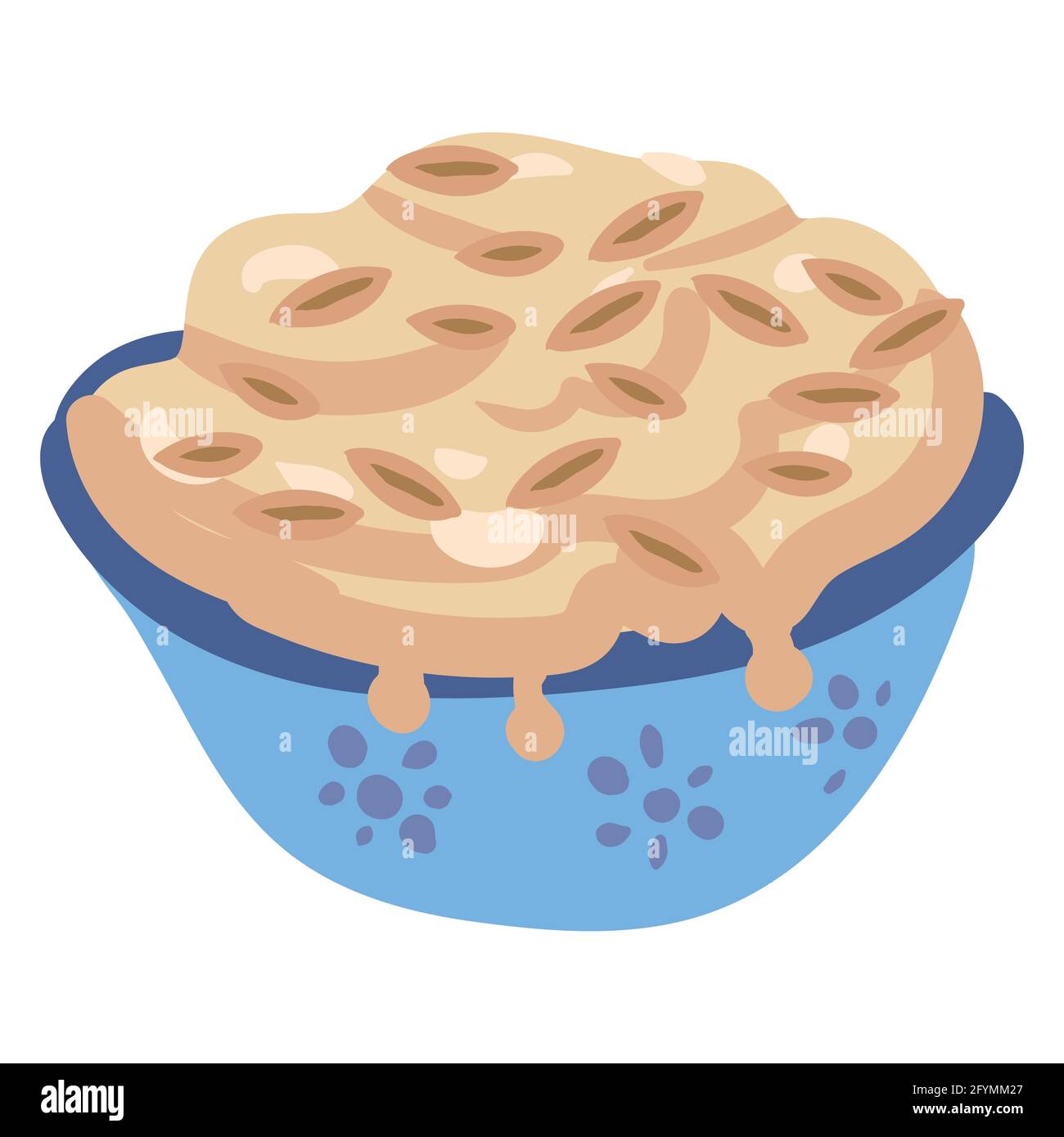 Oatmeal Porridge In Bowl Natural Healthy Organic Nutrition Product