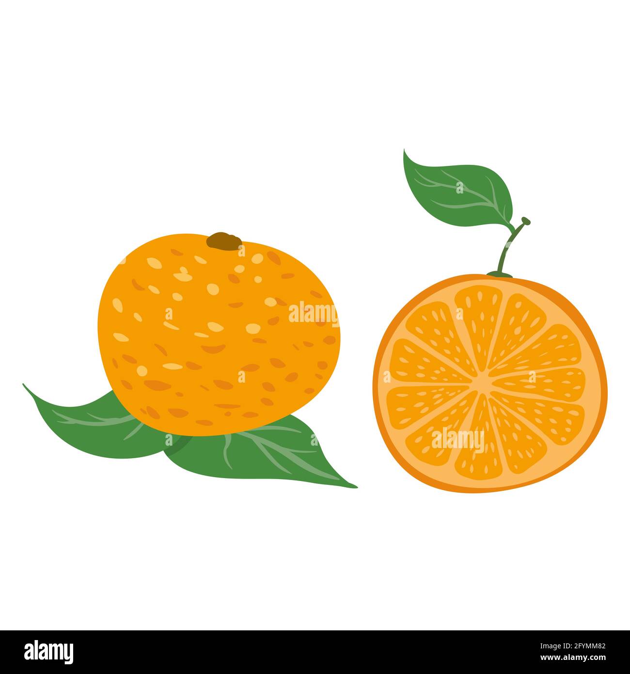 Cartoon Half Orange