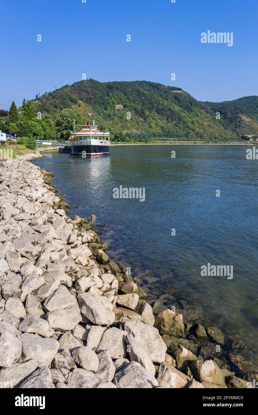 White rocks at the riverside in Boppard, Germany Stock Photo - Alamy