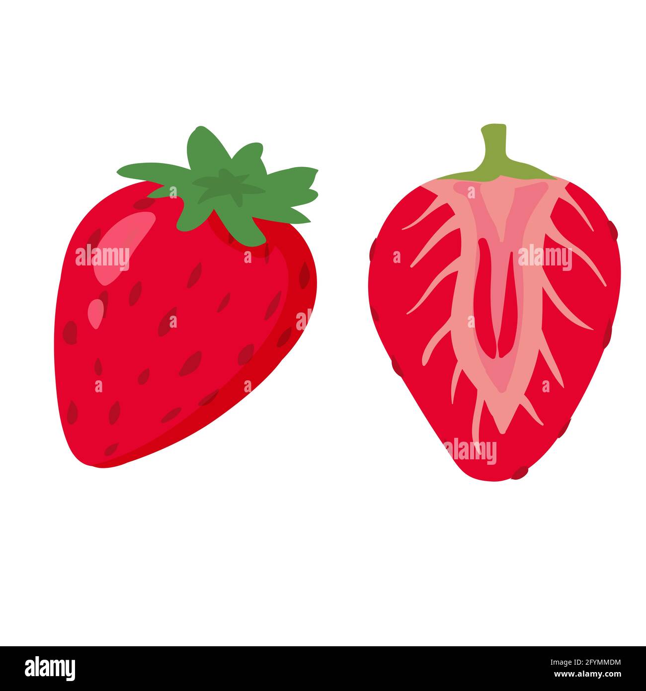 Strawberry Whole And Half Cut Natural Healthy Organic Nutrition Product