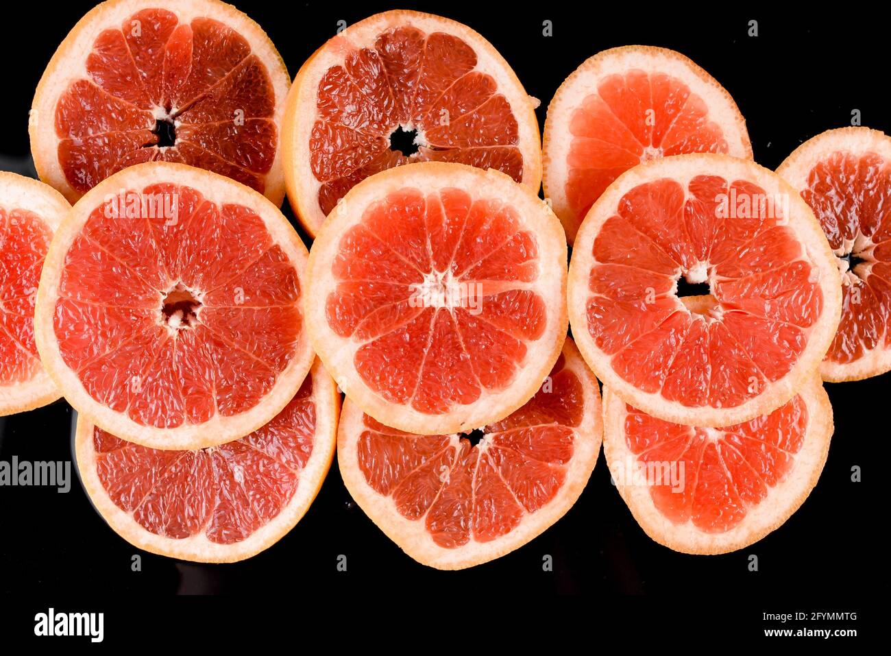 Grapefruit on black background. Citrus fruit . Healthy freshness food ...