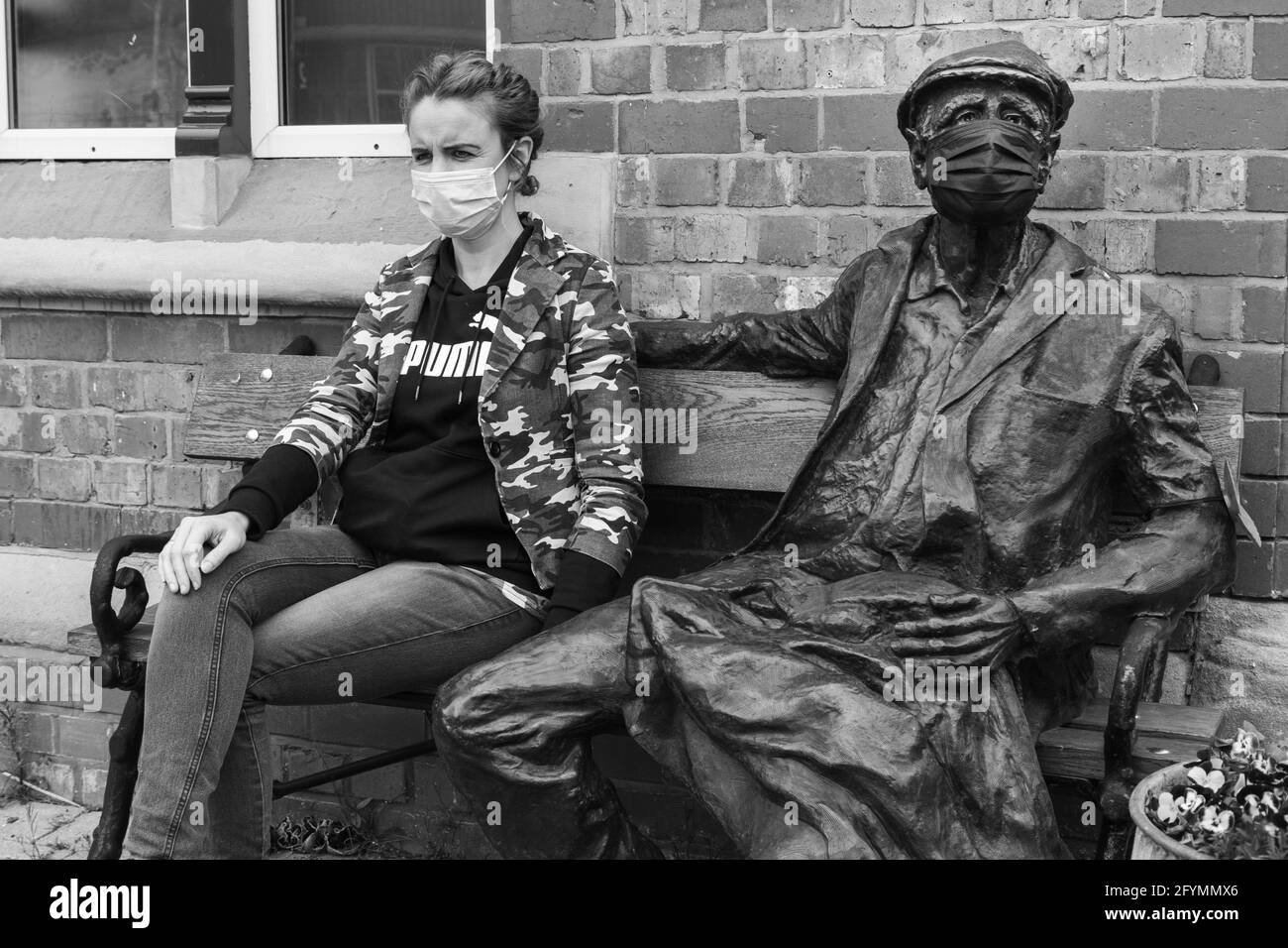 Bench station Black and White Stock Photos & Images - Alamy