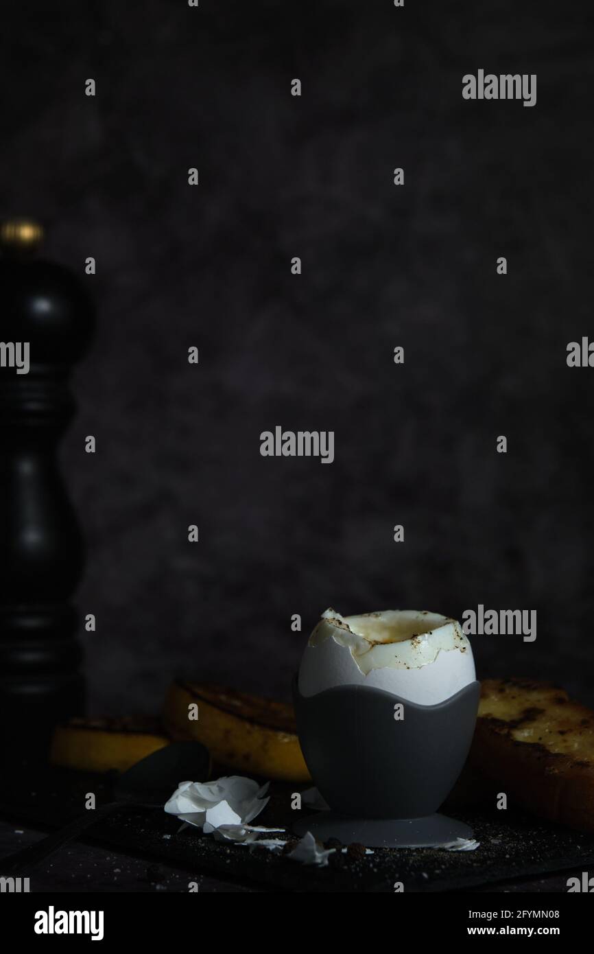 soft-boiled egg on a stand Stock Photo - Alamy