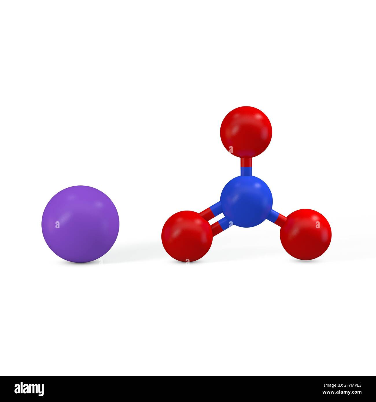 Sodium nitrate molecule, illustration Stock Photo - Alamy
