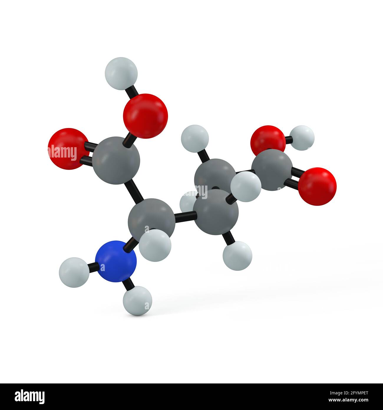 Glutamic acid molecule structure Cut Out Stock Images & Pictures - Alamy