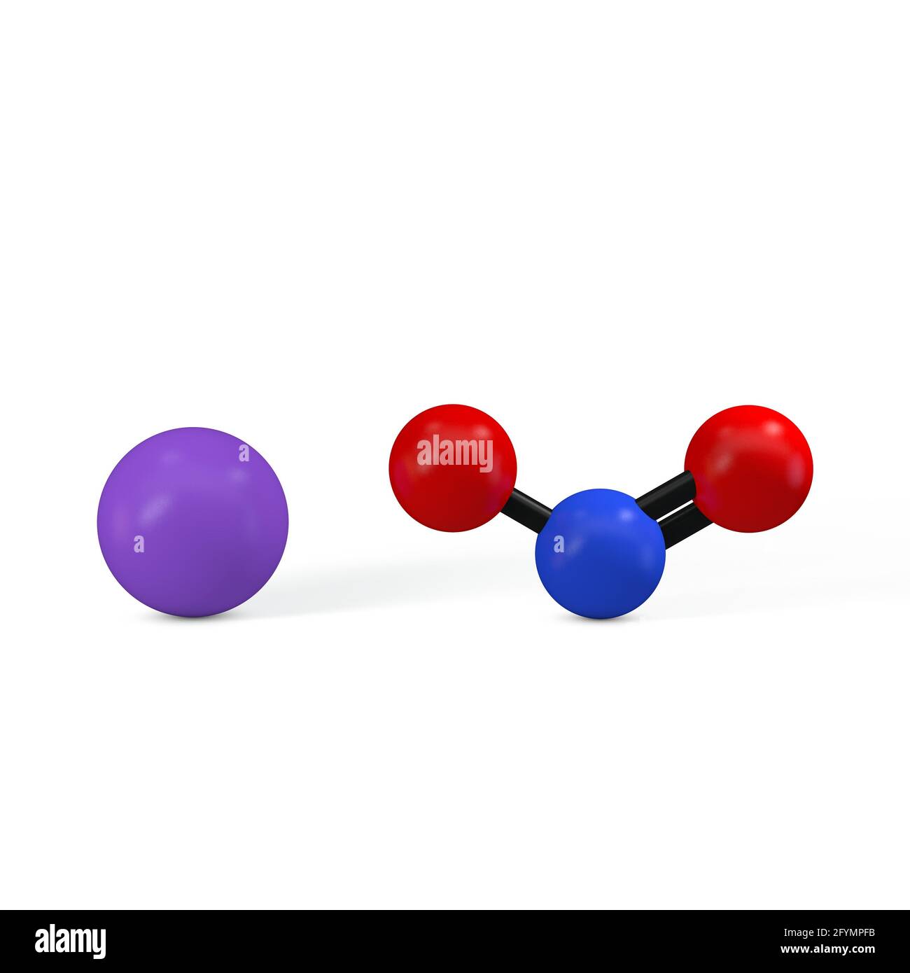 Sodium nitrite molecule, illustration Stock Photo - Alamy