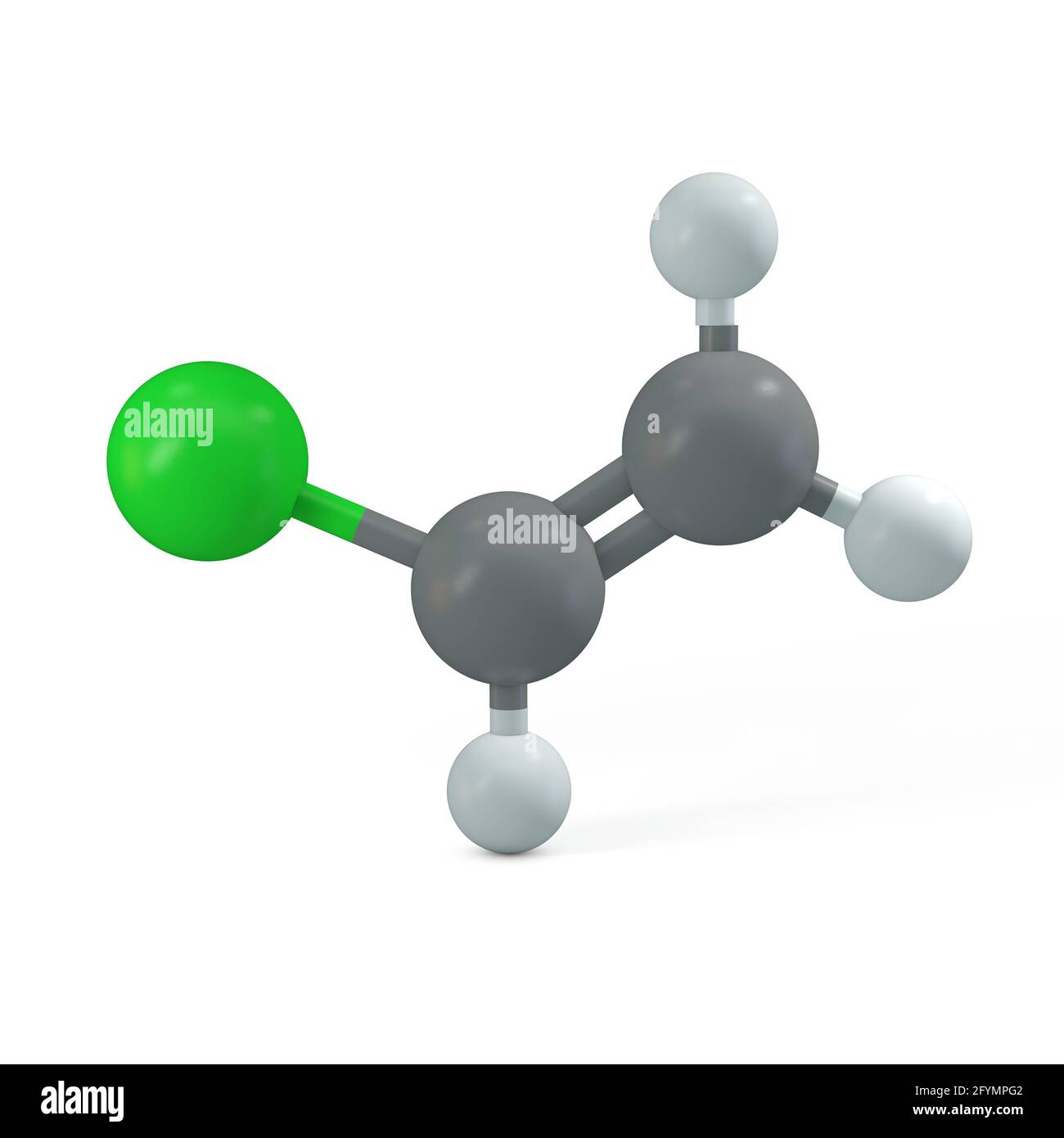 Chloroethene molecule, illustration Stock Photo - Alamy