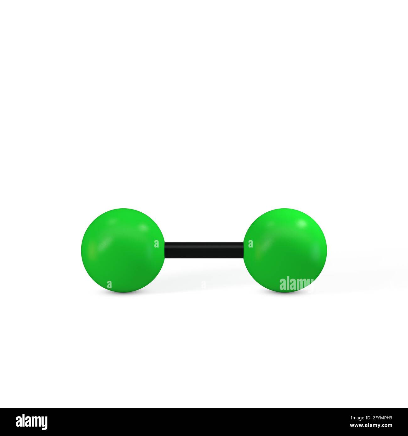 Chlorine molecule, illustration Stock Photo - Alamy