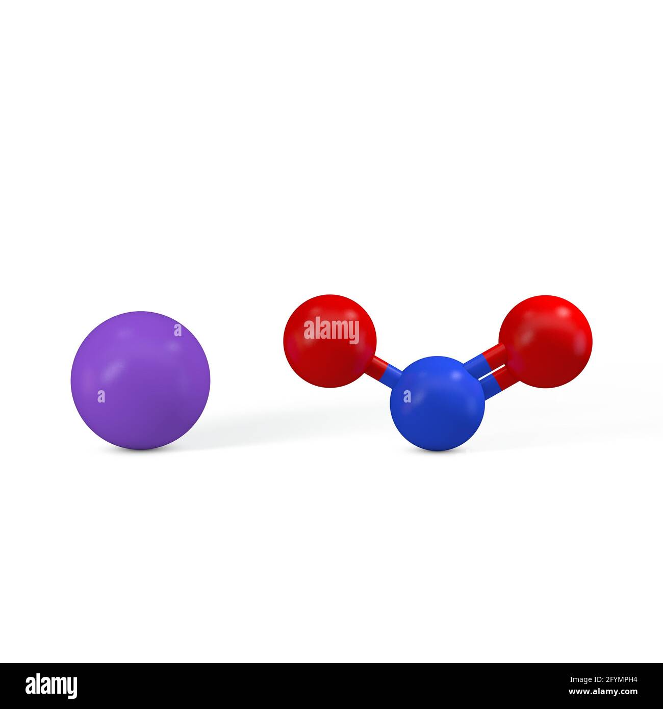 Sodium nitrite molecule, illustration Stock Photo - Alamy