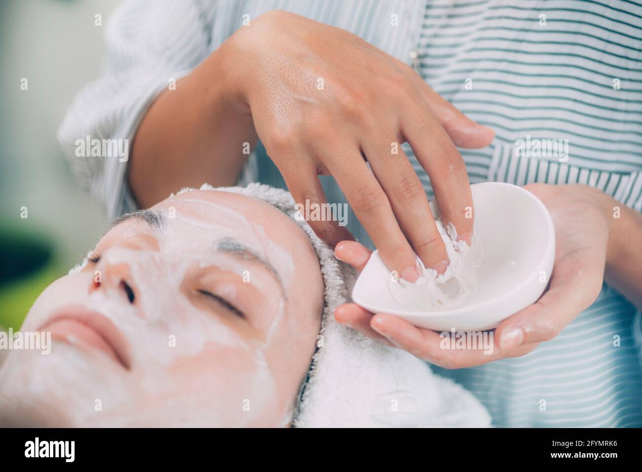 Ventosa cupping facial treatment Stock Photo - Alamy