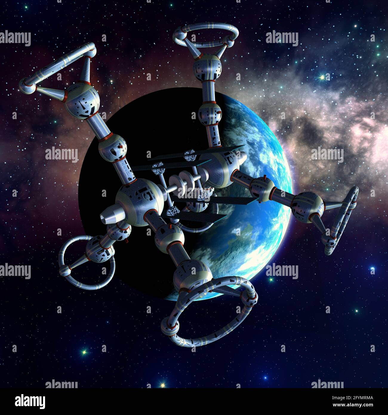 Futuristic space station hi-res stock photography and images - Alamy