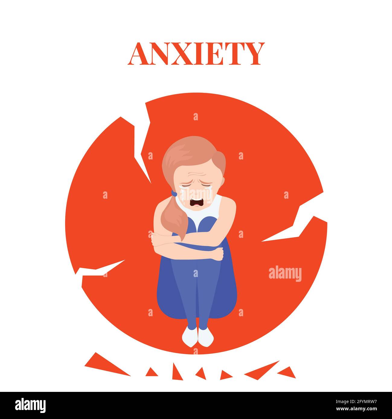 Anxiety, conceptual illustration Stock Photo - Alamy