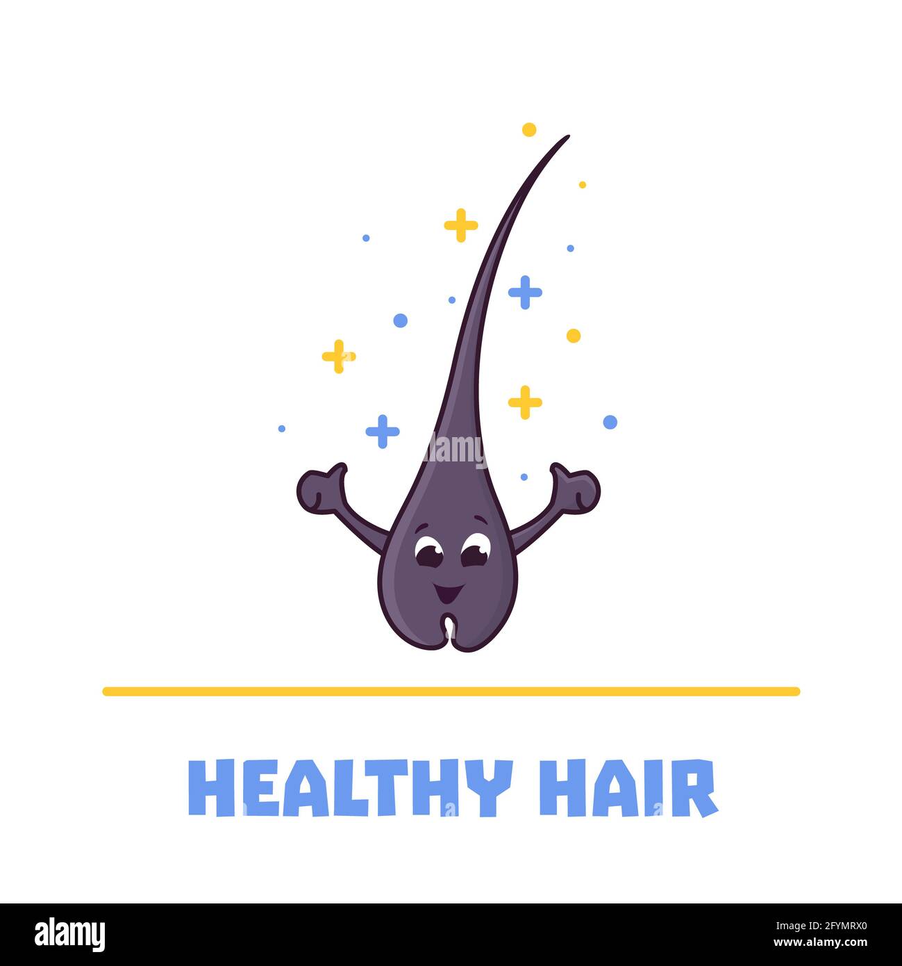 Healthy hair, conceptual illustration Stock Photo - Alamy