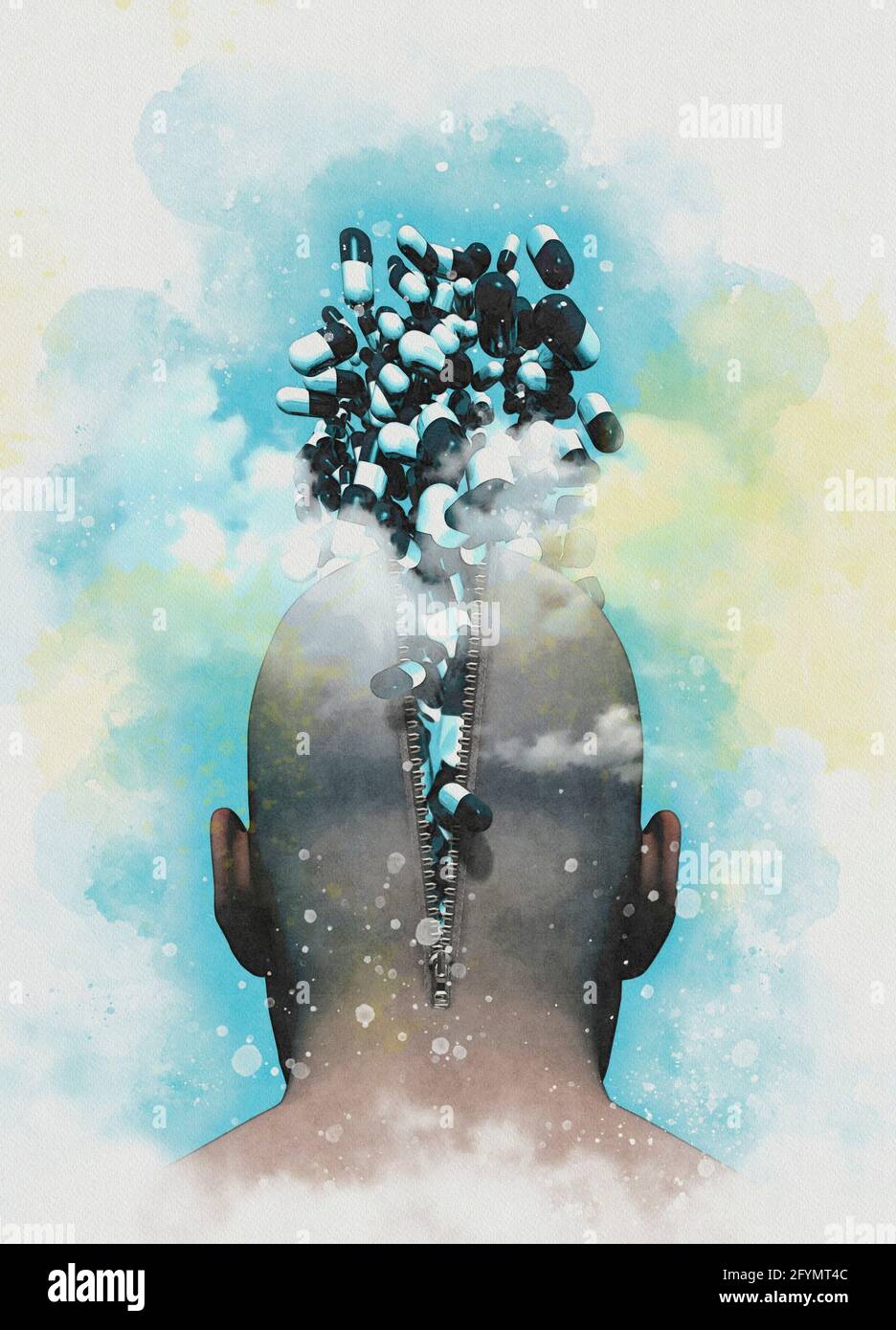 Addiction, conceptual illustration Stock Photo - Alamy