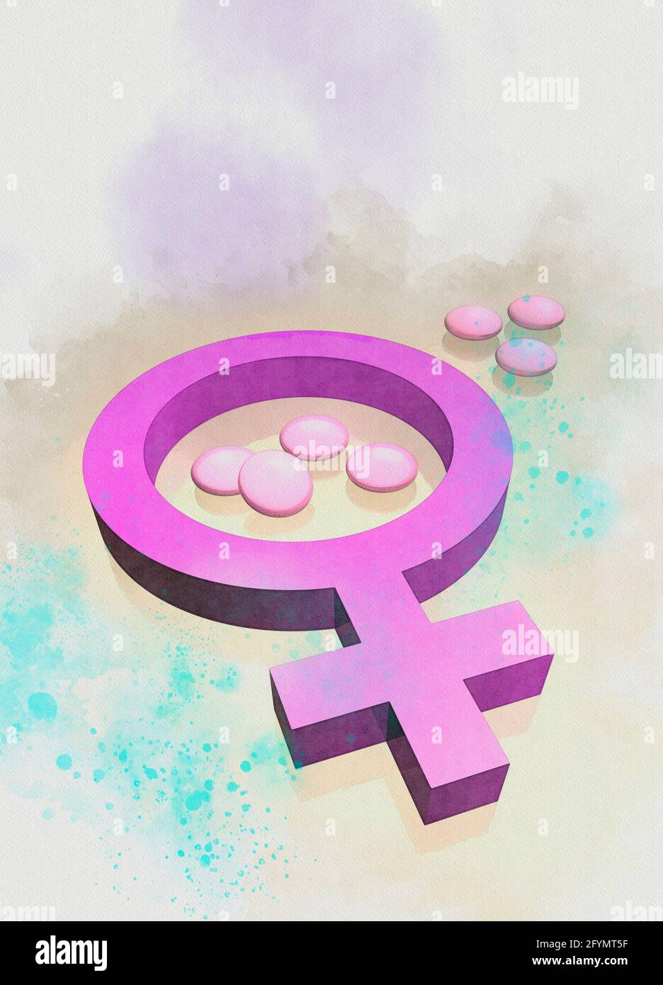 Birth control, conceptual illustration Stock Photo - Alamy