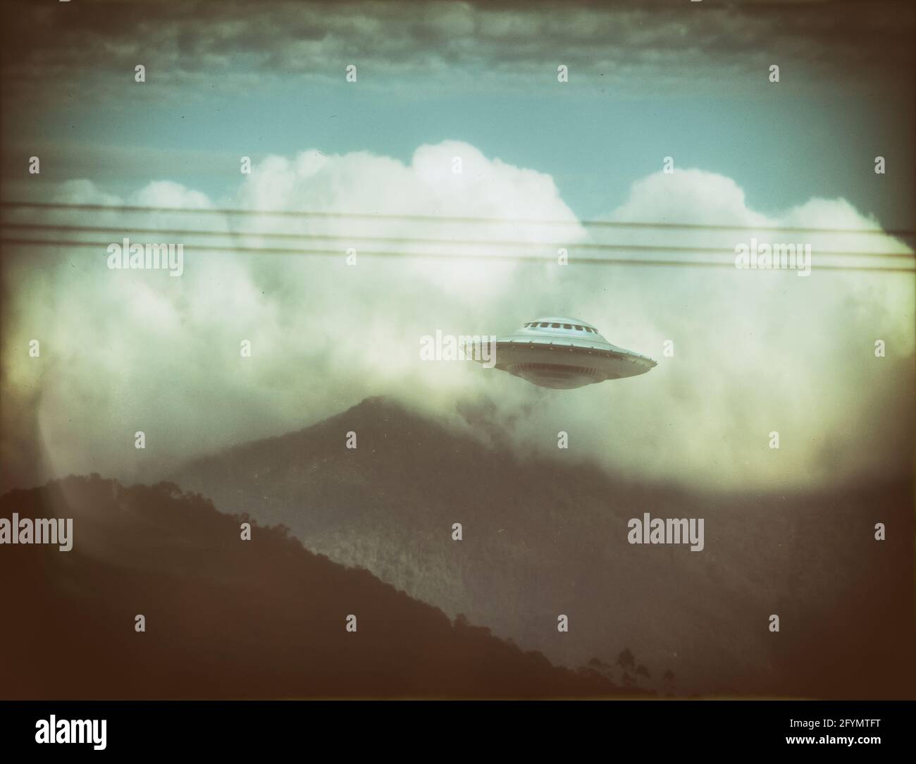 Unidentified flying object, illustration Stock Photo - Alamy
