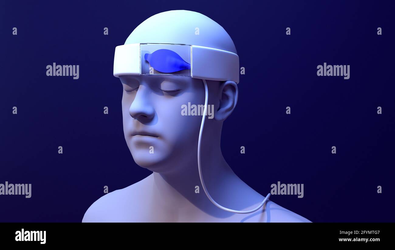 Forehead pulse oximeter, illustration Stock Photo - Alamy