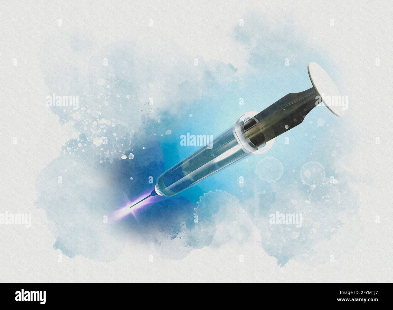 Medical syringe, illustration Stock Photo - Alamy