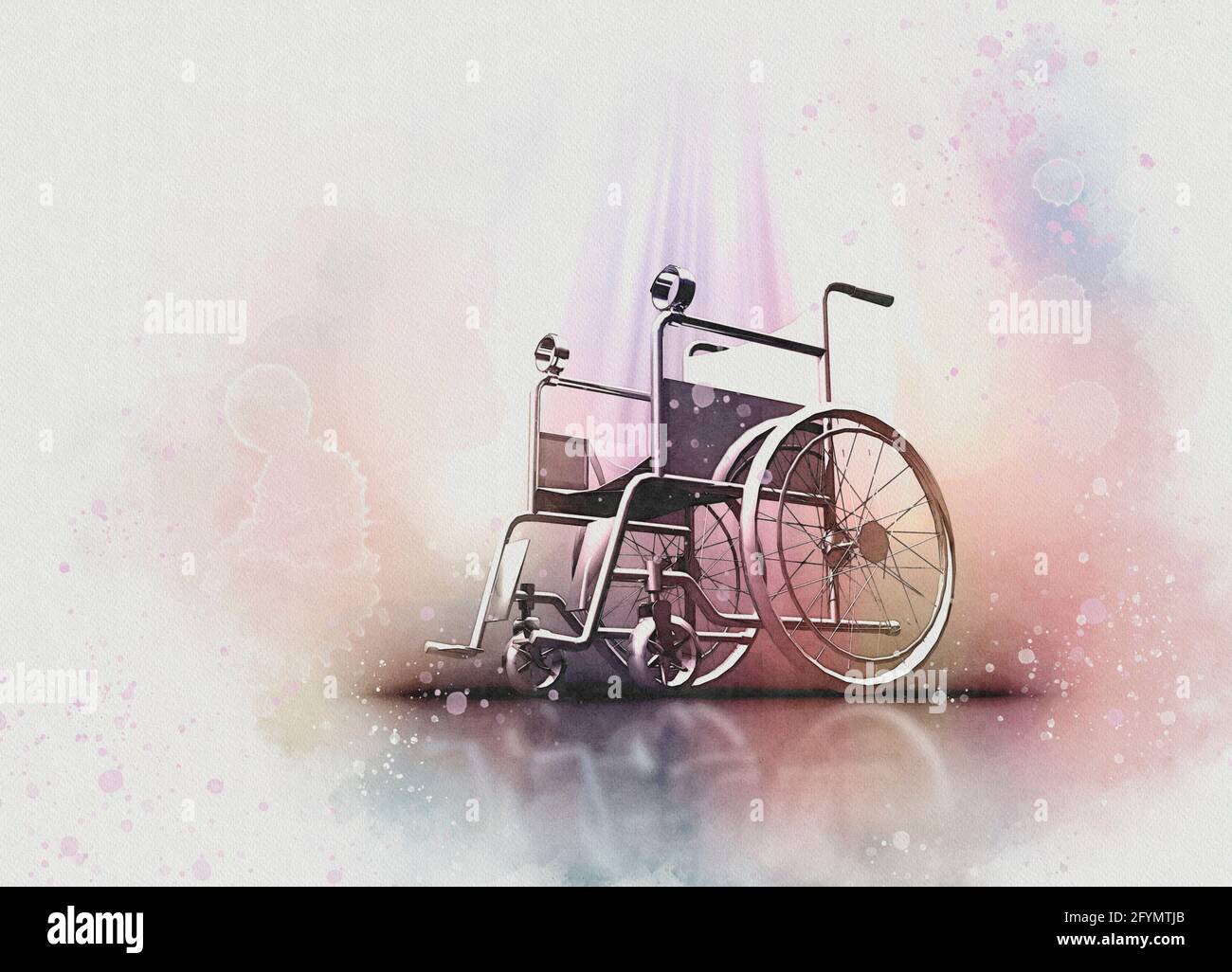 Wheelchair illustration hi-res stock photography and images - Alamy