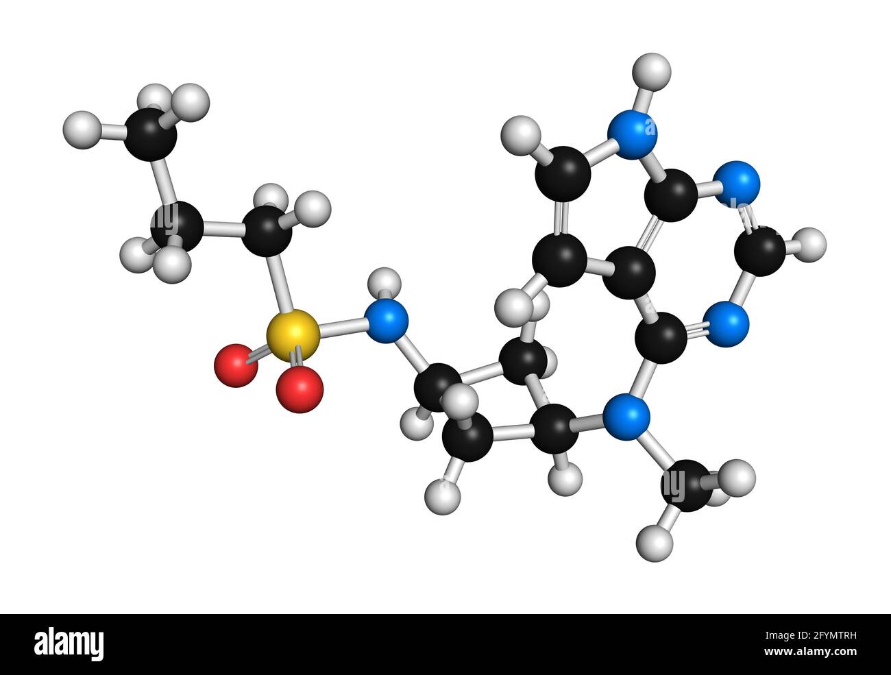 Abrocitinib atopic dermatitis drug molecule, illustration Stock Photo ...