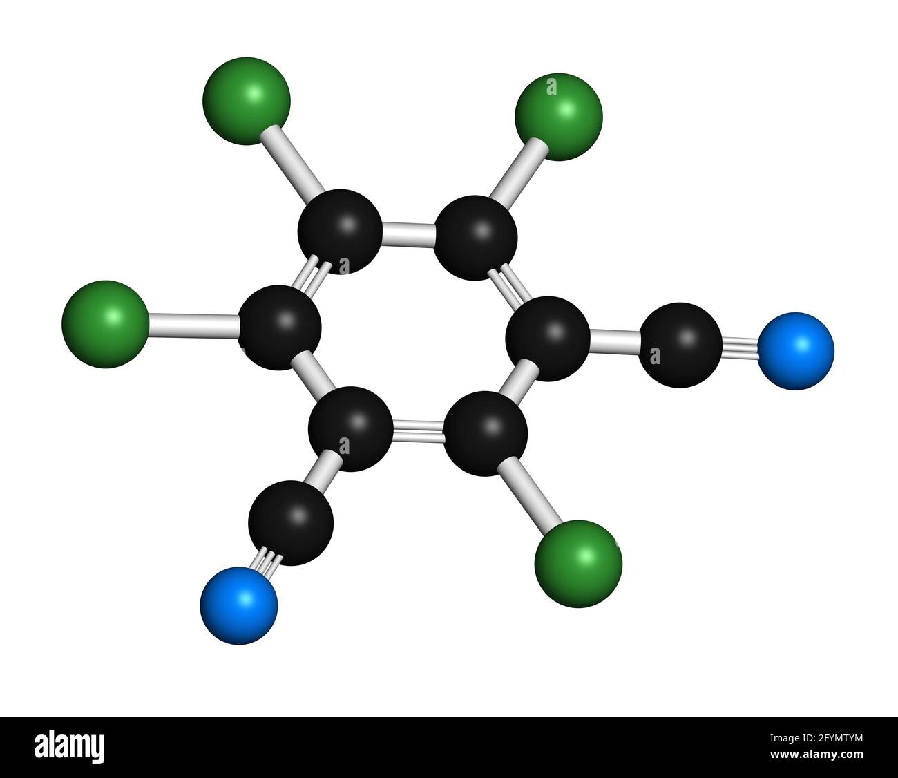 Chlorothalonil pesticide molecule, illustration Stock Photo - Alamy