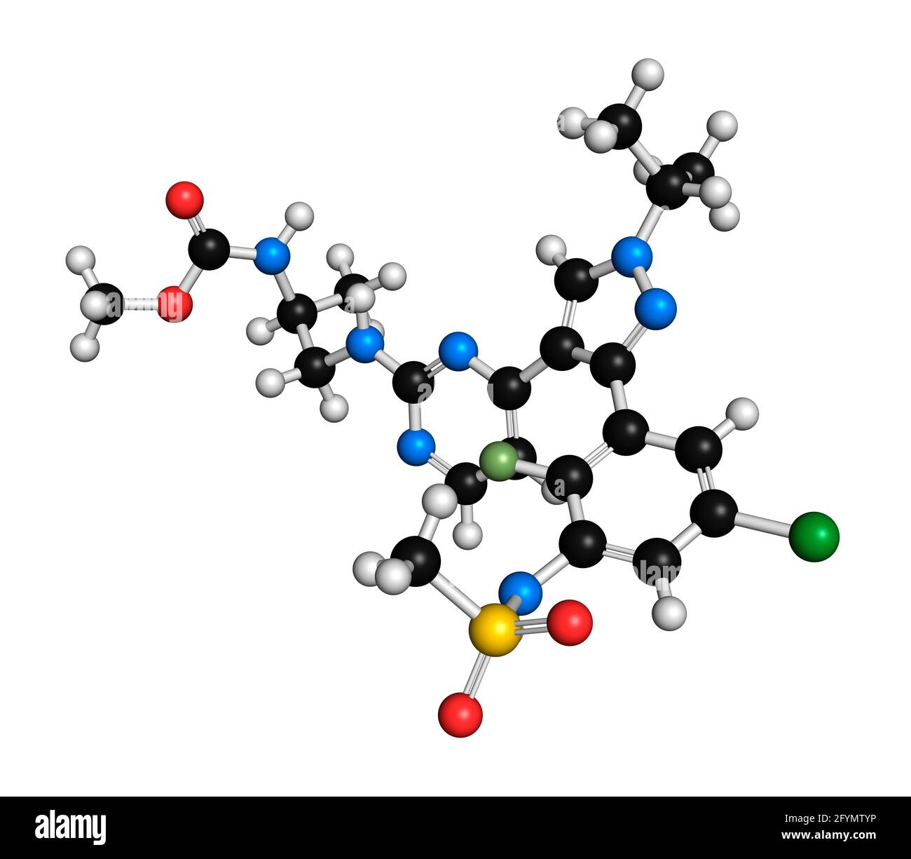 Encorafenib melanoma drug molecule, illustration Stock Photo - Alamy