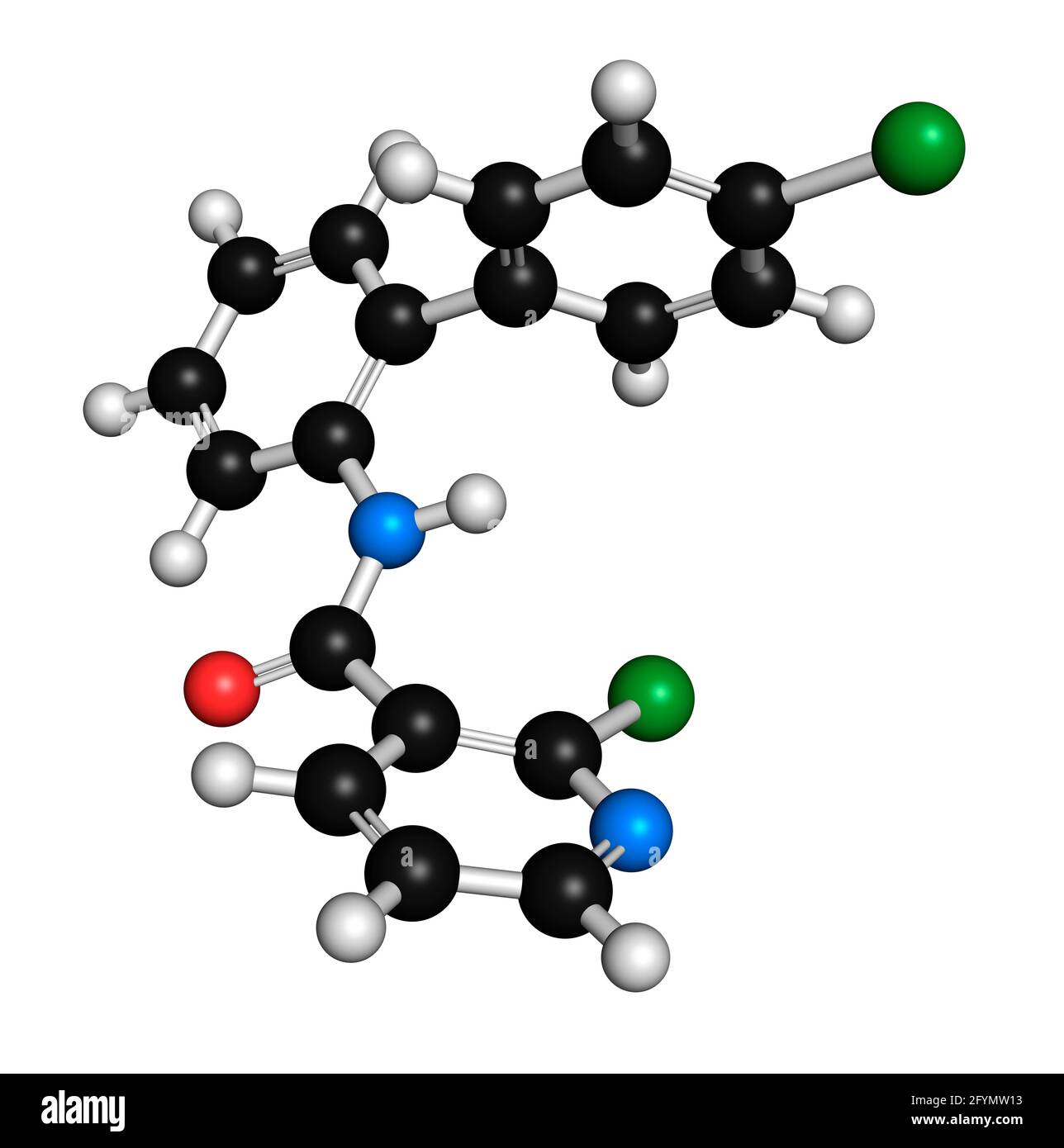 Boscalid fungicide molecule, illustration Stock Photo - Alamy