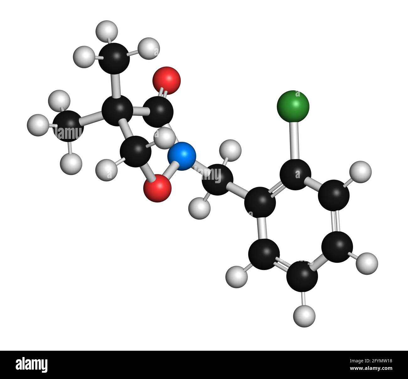 Clomazone herbicide molecule, illustration Stock Photo - Alamy