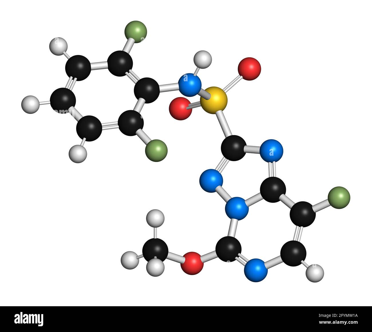 Florasulam herbicide molecule, illustration Stock Photo - Alamy