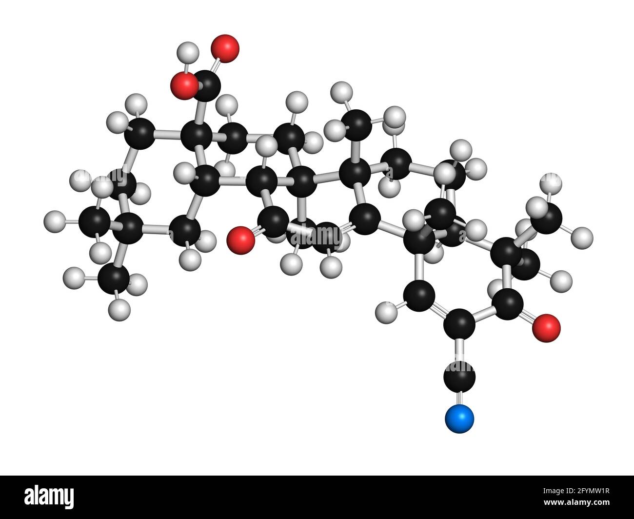 Bardoxolone drug molecule, illustration Stock Photo - Alamy