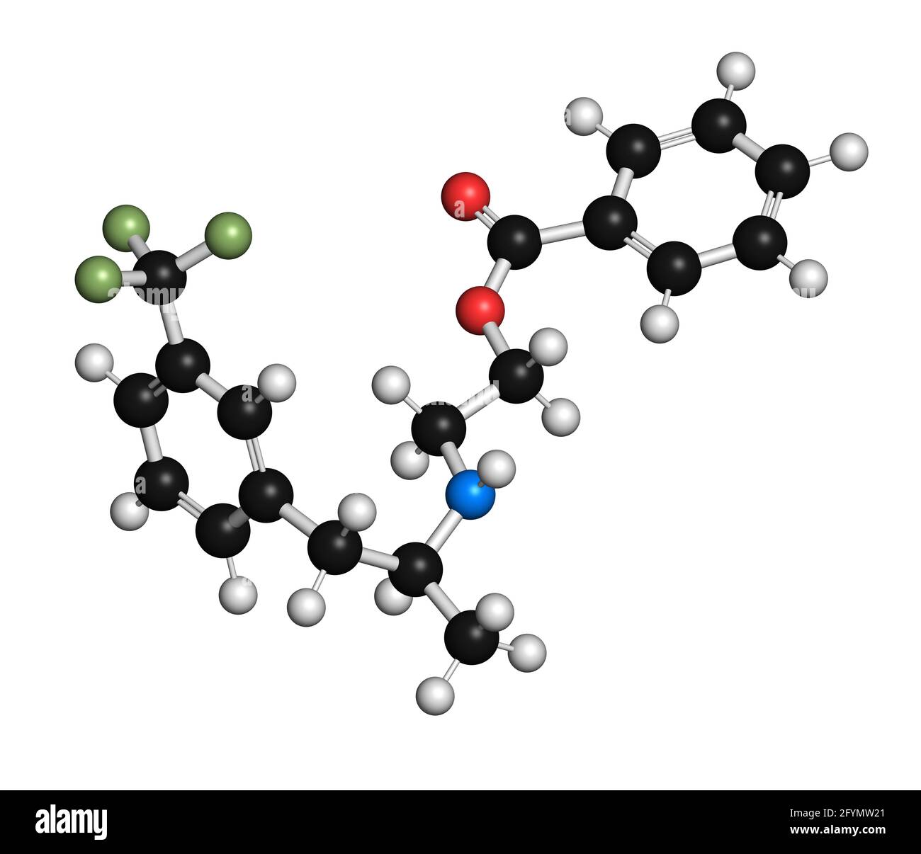 Benfluorex drug molecule, illustration Stock Photo - Alamy