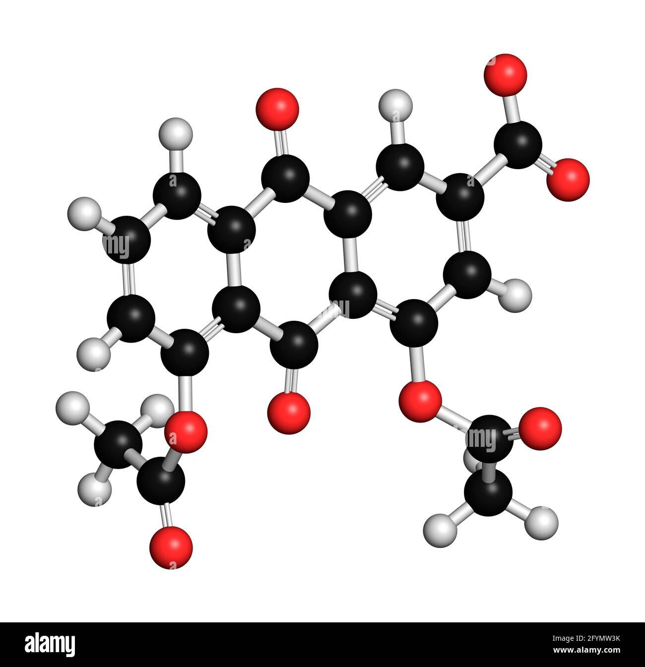Diacerein drug molecule, illustration Stock Photo - Alamy