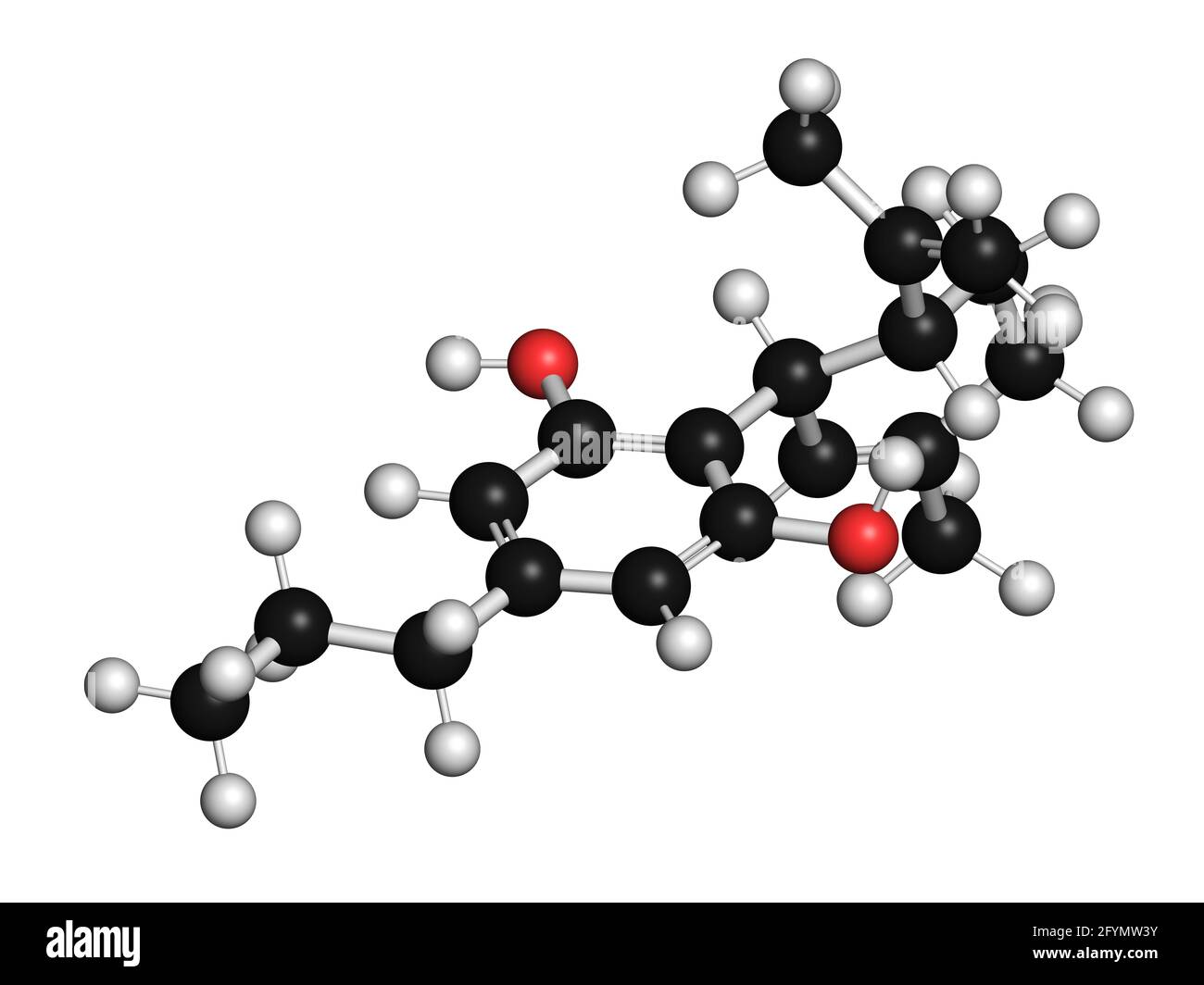CBDV cannabinoid molecule, illustration Stock Photo - Alamy