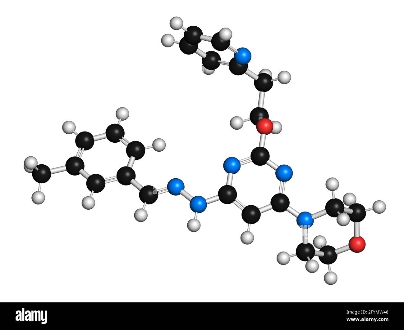 Apilimod drug molecule, illustration Stock Photo - Alamy